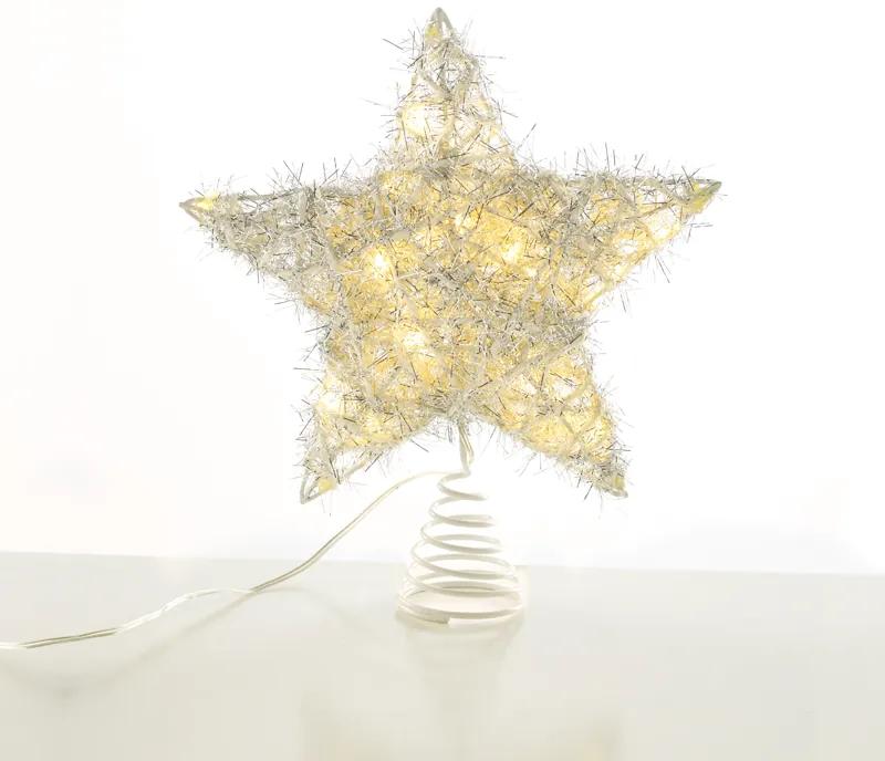Vánoční LED dekorativní stolní hvězda Stříbrná