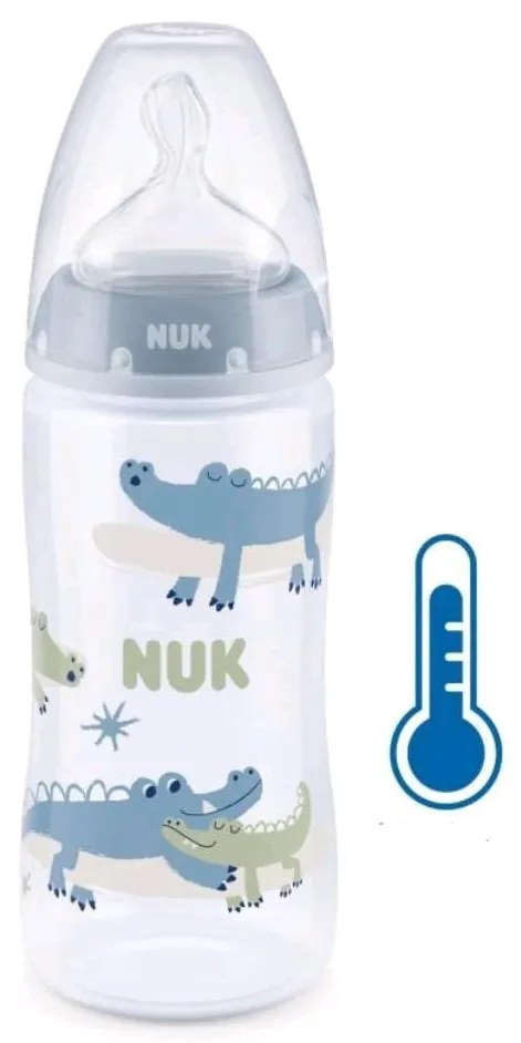 Kojenecká láhev NUK FC+Temperature Control 300 ml BOX-Flow Control savička blue