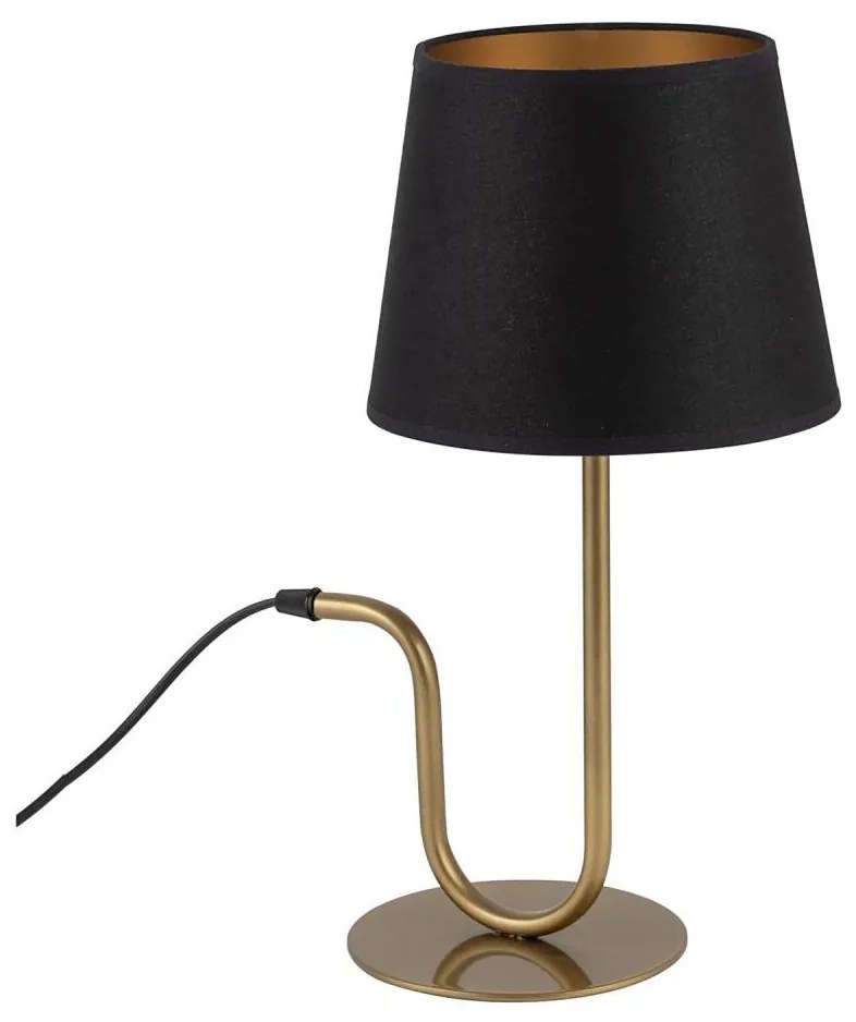 Stolní lampa VOLUTTO 1xE27/60W/230V černá/měděná
