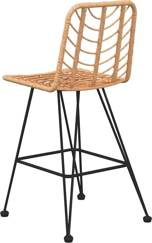 Barové stoličky 2 ks 45 x 56 x 103,5 cm PE ratan a ocel 319430