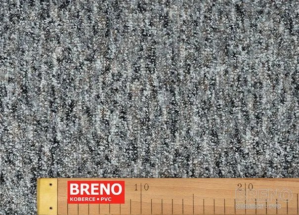 Breno Metrážový koberec SAVANNAH 97 šedý, šíře 200 cm, Šedá