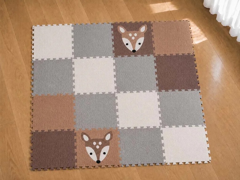 Hrací pěnové puzzle do dětského pokoje 16 dílů KOLOUŠEK