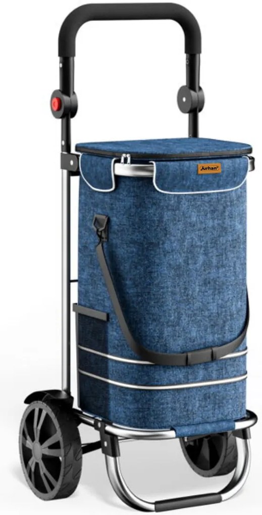Nákupní taška na kolečkách EASY, 50l, modrá Jurhan