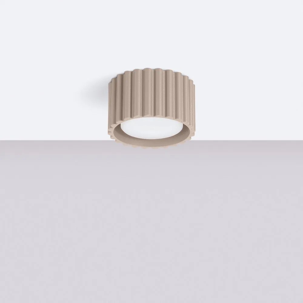 Taupe kovové bodové svítidlo ø 10 cm Zora – Sollux