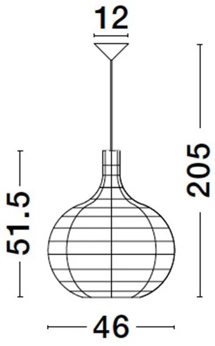 Nova Luce Závěsné svítidlo GRIFFIN, ø 46cm, E27 1x12W