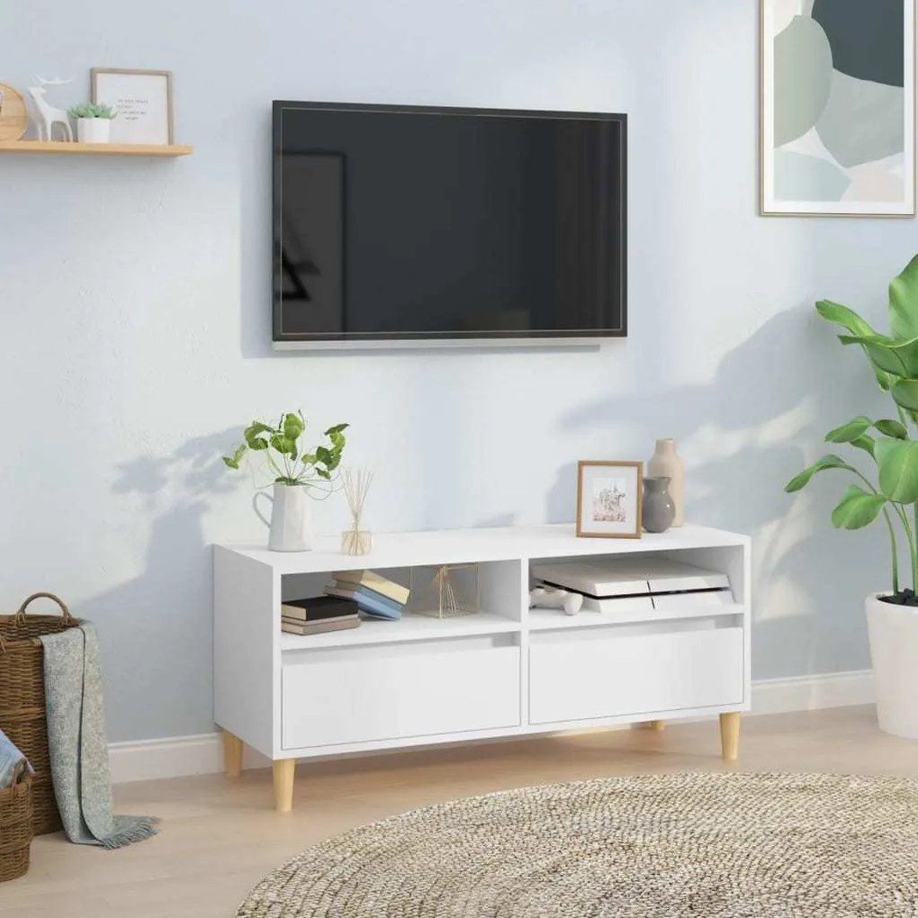 vidaXL TV skříňka 100 x 34,5 x 44,5 cm kompozitní dřevo [831899] Barva: Bílá