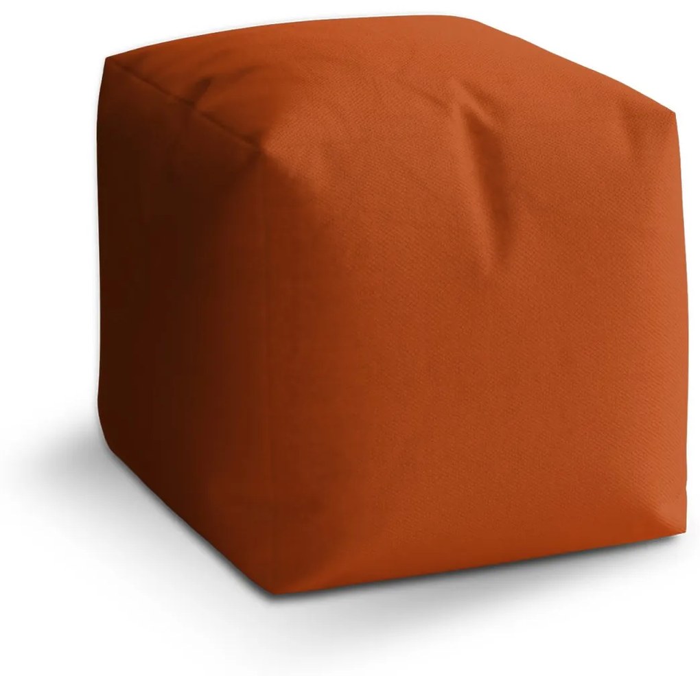 Sablio Taburet Cube Cihlově oranžová: 40x40x40 cm