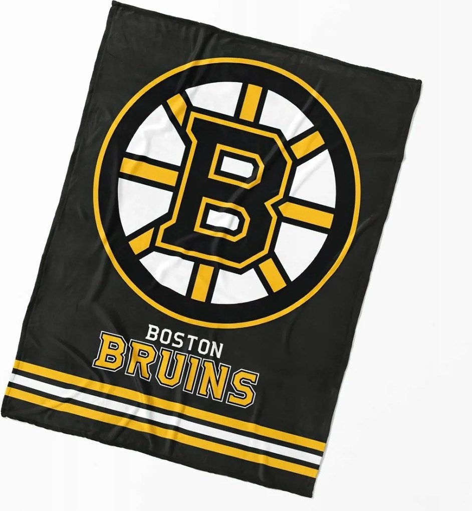 Deka z mikrovlákna Nhl Boston Bruins Essential, žluto-černá, 150x200cm