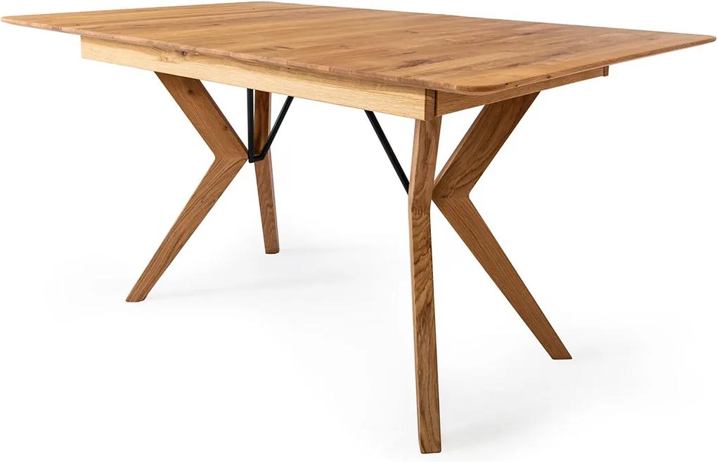 Stůl Georgia rozkládací 150 x 90 cm (+50 cm) dub průběžný rustik tmelený olej