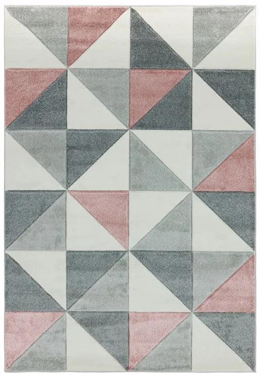 Moderní kusový koberec Sketch SK05 Geometrický vzor šedý krémový Rozměr: 160x230 cm