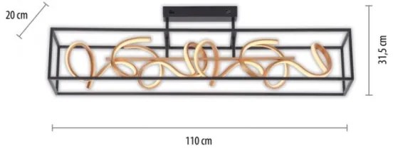 Paul Neuhaus 6473-18 - LED Stmívatelný lustr na tyči SELINA 4xLED/10,2W/230V
