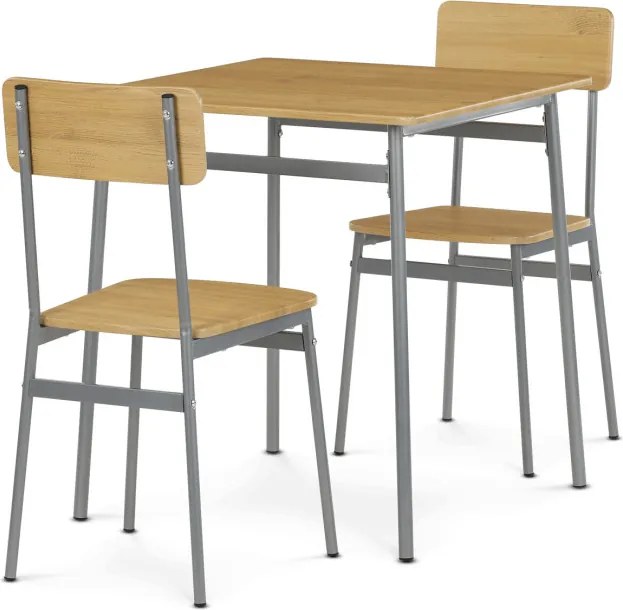 Jídelní stůl se dvěma židlemi AUT-O2122 OAK