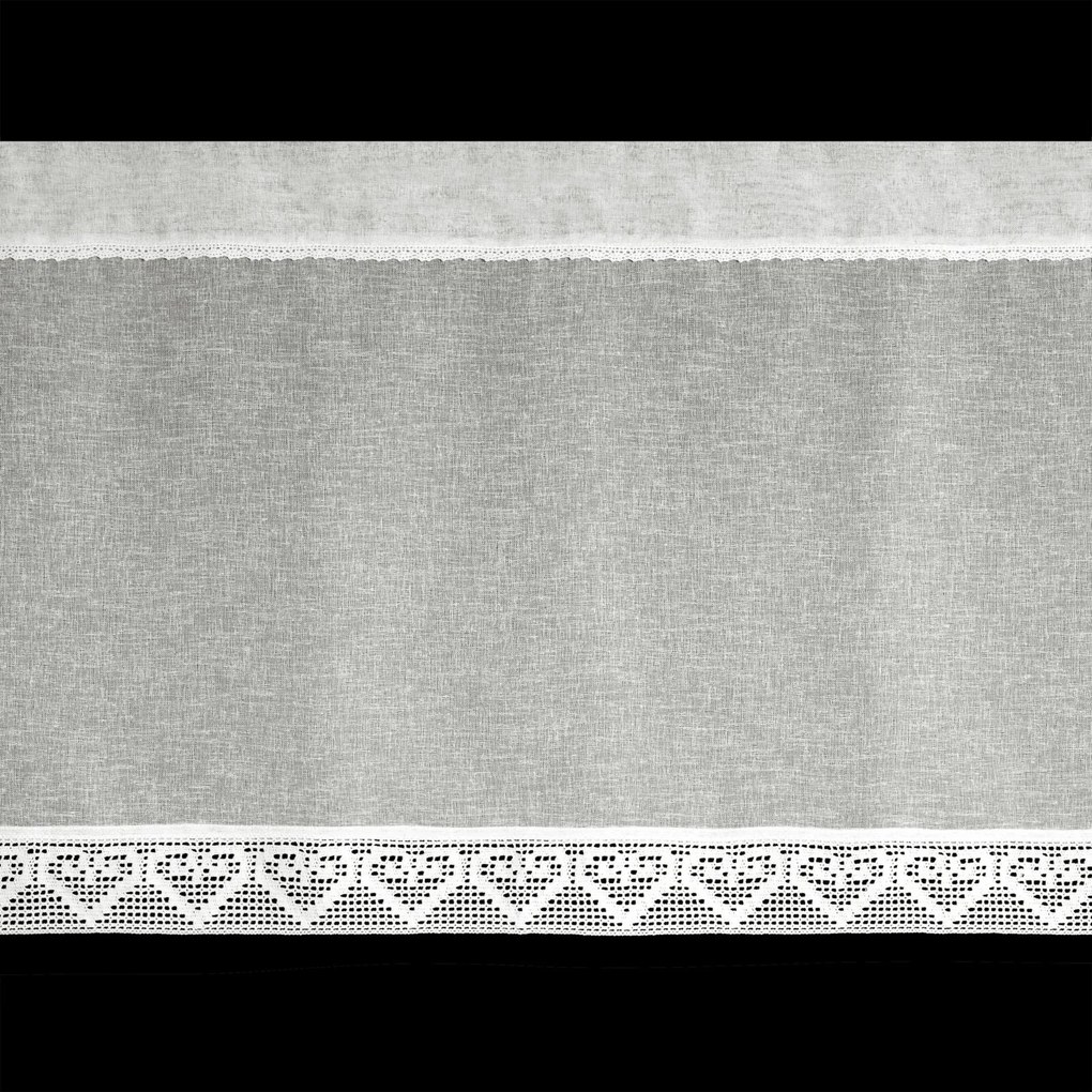 KRÁTKÁ ZÁCLONA NA PÁSCE GABI 150X60 CM KRÉMOVÁ