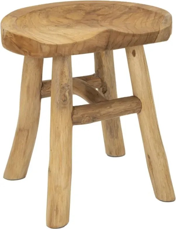 Stolička Teak 42 cm z masivu hnědá