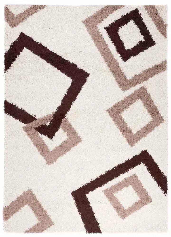 Kusový koberec Shaggy Frida krémový, Velikosti 133x190cm | BIANO
