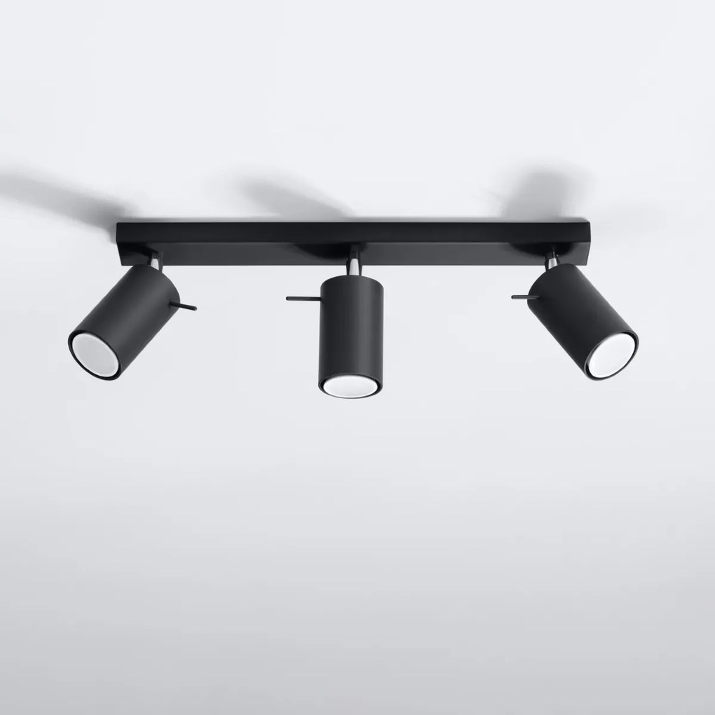Sollux Lighting Stropní svítidlo RING 3 černé