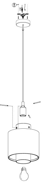 Eglo 43393 - Lustr na lanku MEDIOUNA 1xE27/40W/230V