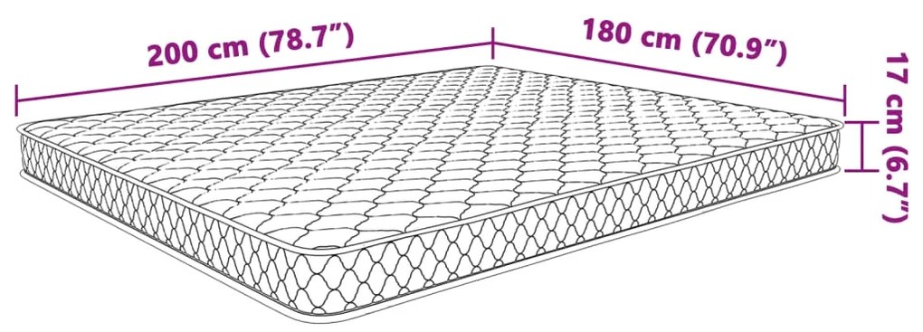vidaXL Marketos Matrace paměťová pěna 200x160x17 cm měkká