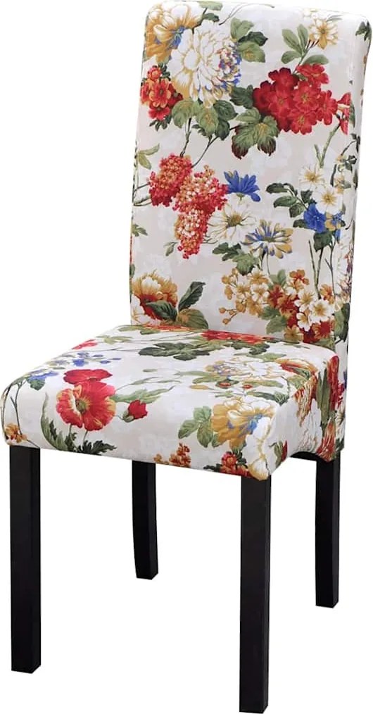 Jídelní židle 4 ks vícebarevné textil 242399