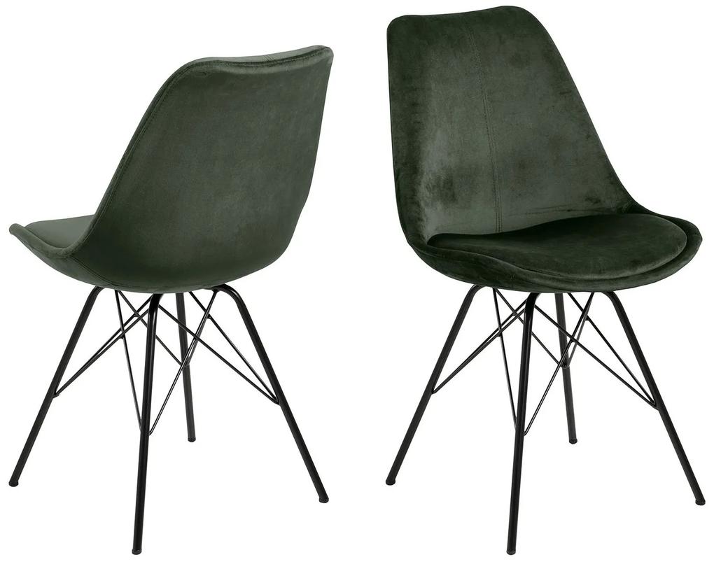 ACTONA Sada 2 ks − Židle Eris zelená 85.5 × 48.5 × 54 cm
