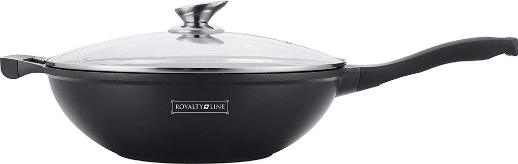 Wok mramorová pánev s poklicí Royalty Line RL-BW32M o průměru 32 cm | BIANO