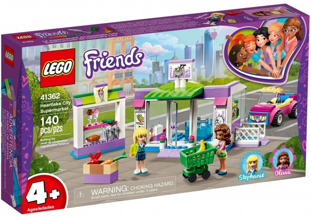 Lego stavebnice lego friends 41362 supermarket v městečku heartlake