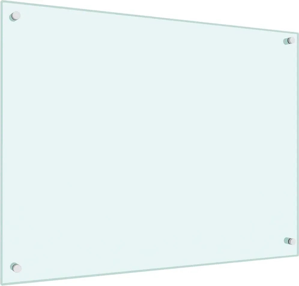 Kuchyňské panely 2 ks bílé 80 x 60 cm tvrzené sklo 3315788