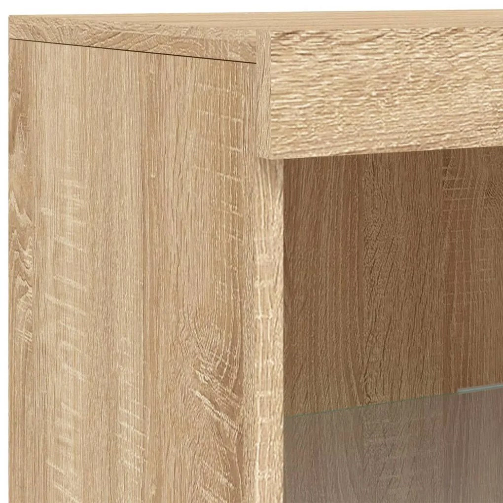 Příborník S Led Osvětlením Dub Sonoma