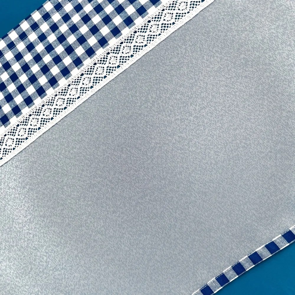 Záclona s kanafasem - modrá 110x300 cm