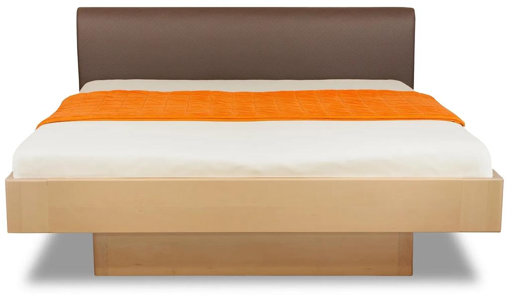 Krajča Manželská postel z masivu Aurora 160 x 200 cm (buk) Povrchová úprava: Barevný lak RAL, Druh dřeva: Buk, Barva čalounění: Červená