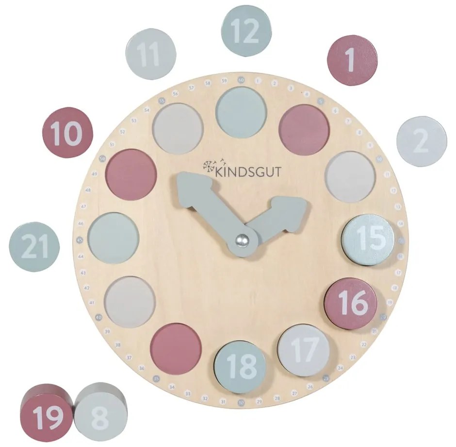 Dřevěné vkládací puzzle Clock – Kindsgut