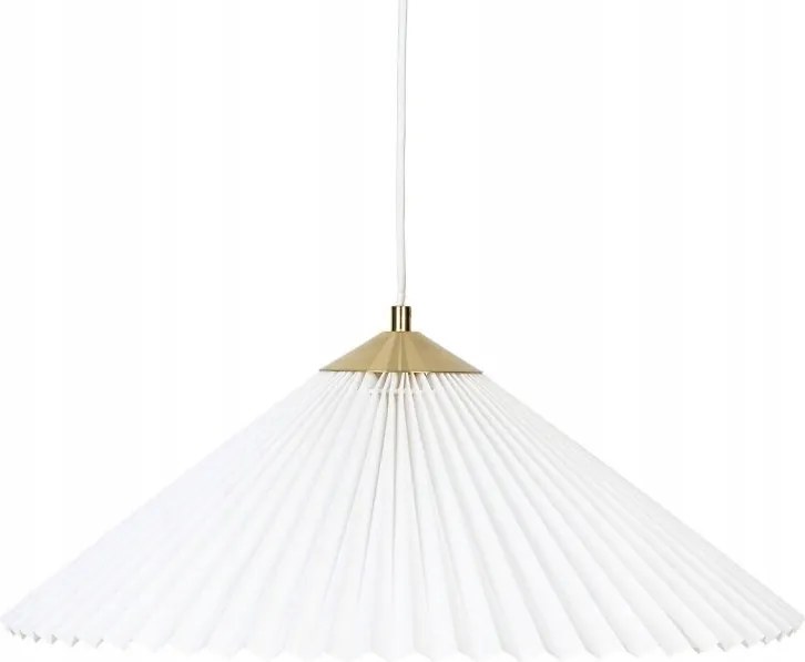 Závěsná bílá lampa Jil harmonika, Ø 49 cm