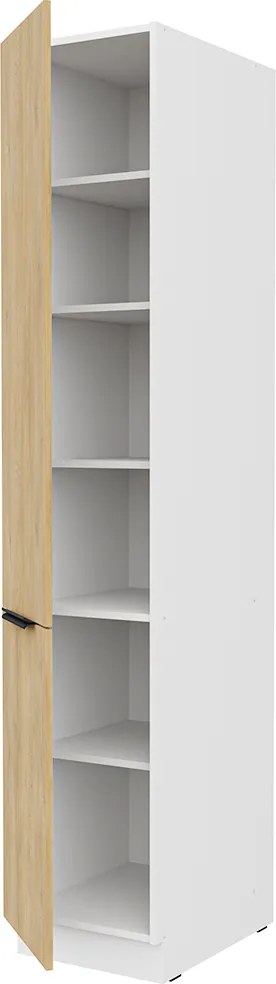 CREMONA bc | vysoká skříňka 40 DK-210 2F potravinová s policemi | 40 cm | bílá/cremona