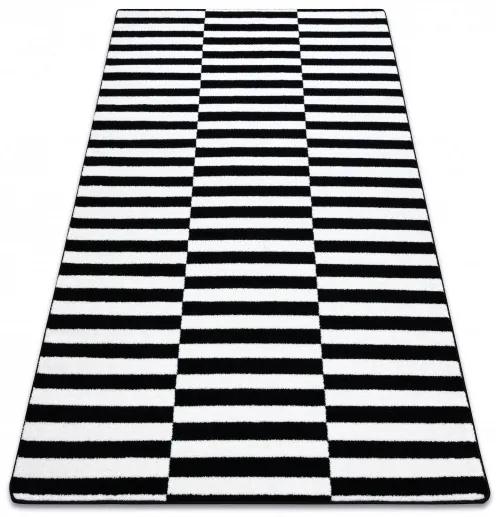 3kraft Kusový koberec SKETCH MATTHEW bílý / černý - pásky