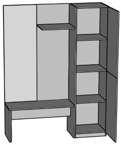 Předsíňová stěna RABAT 1 dub artisan/antracit
