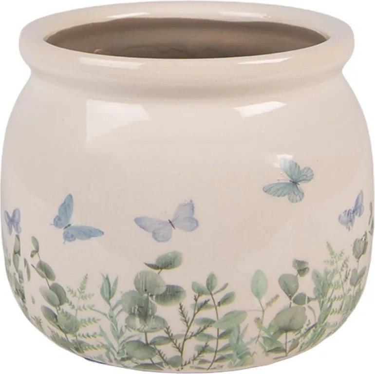 Dekorativní obal na květináč Butterflies Home S - Ø 12*10 cm