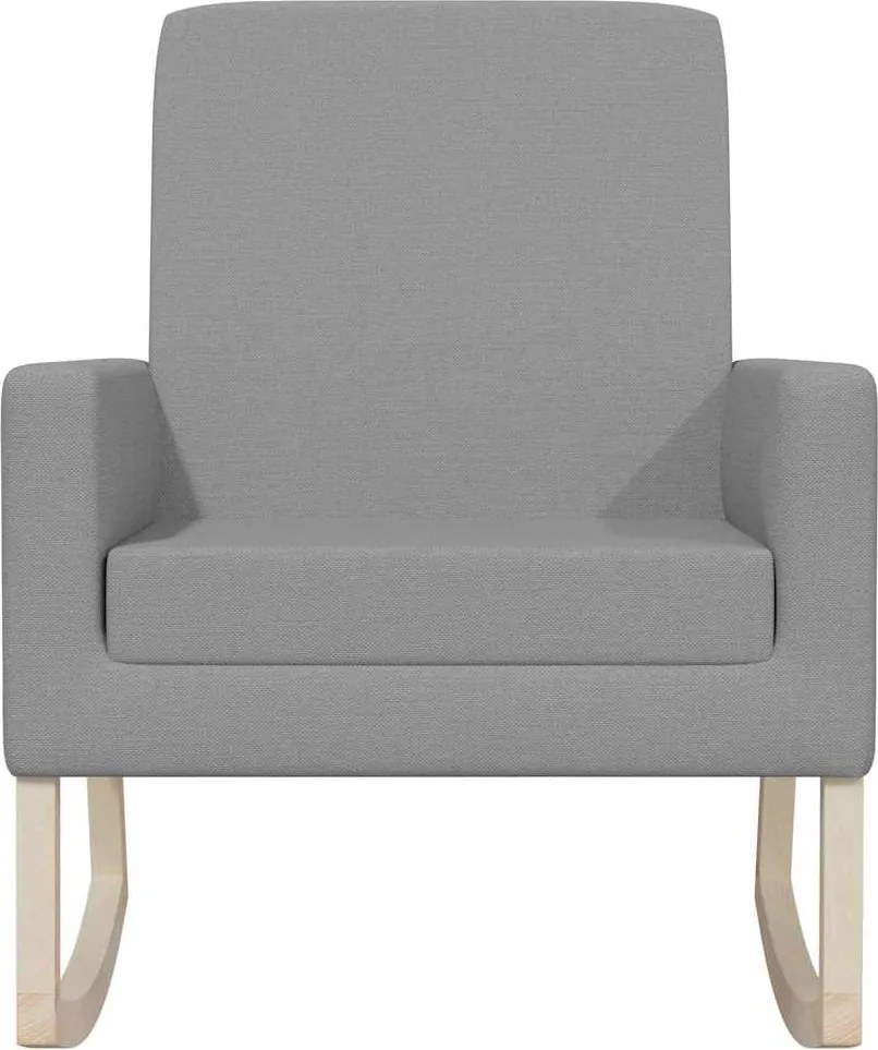 Houpací křeslo světle šedé textil 329415