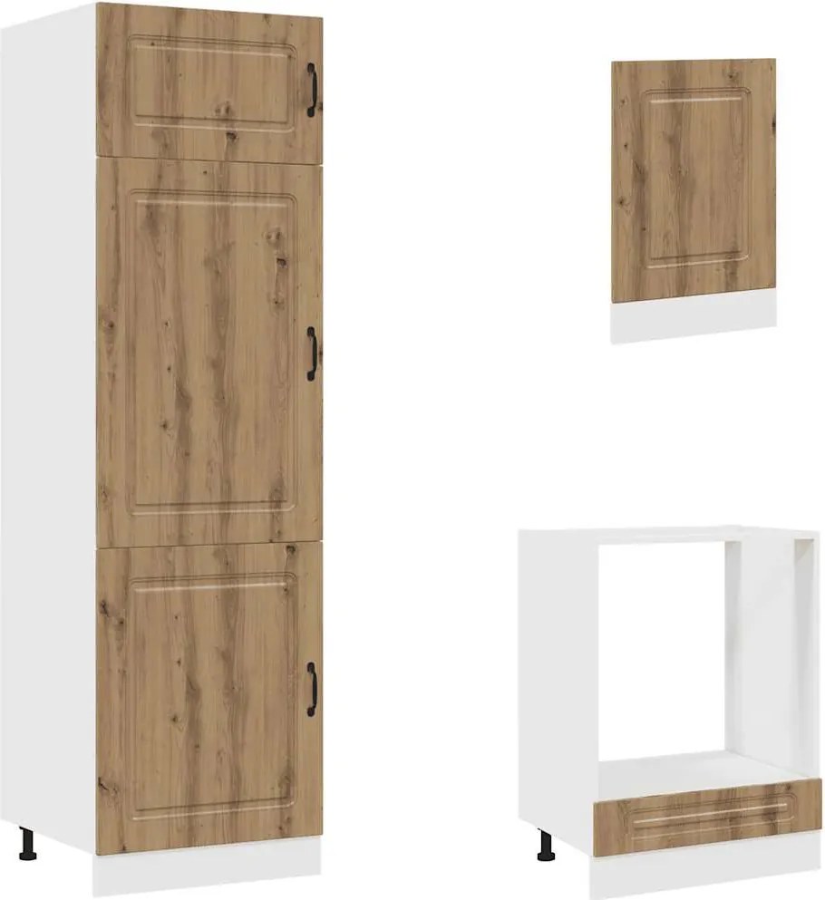 7dílná sada kuchyňských skříněk "Kalmar" dub artisan kompozit 3314770