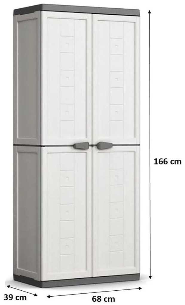 KIS JOLLY UTILITY skříň 68x39x166cm bílá/šedá