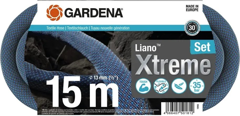 Zahradní textilní hadice Gardena Liano™ Xtreme 1/2" 15 m 18465-20