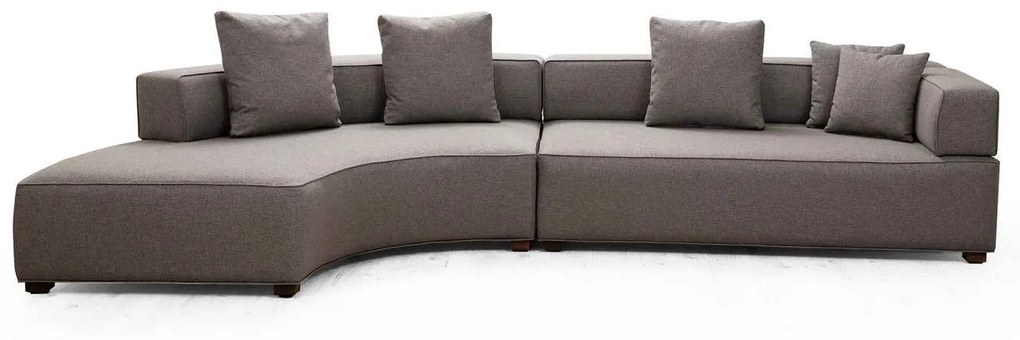 Designová rohová sedačka Galatea 180 cm šedá - levá