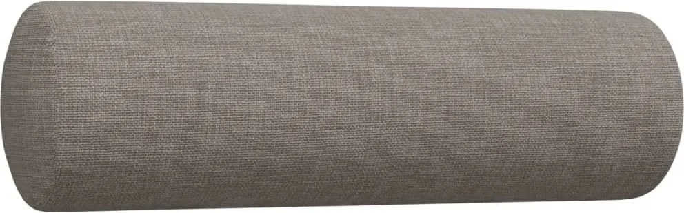 2dílná sedací souprava s polštáři taupe textil 3278342