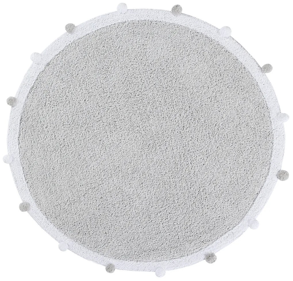 Lorena Canals koberce Pro zvířata: Pratelný koberec Bubbly Light Grey kruh - 120x120 (průměr) kruh cm