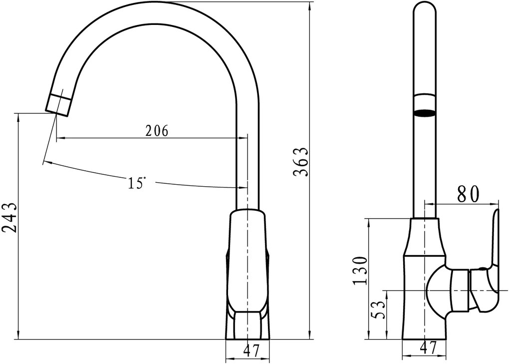 Novaservis Nobless Tina 38713.0 dřezová baterie stojánková