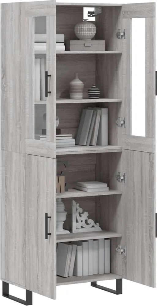 Skříň highboard šedá sonoma 69,5 x 34 x 180 cm kompozitní dřevo 3198239