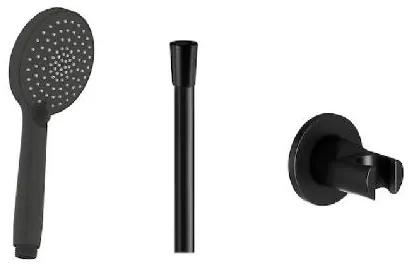 Jika Mio Style - Set sprchové hlavice, držáku a hadice, matná černá H3652F07163611