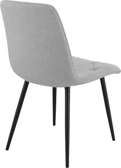 Šedá židle LIBRA PLATINUM GREY s černými nohami