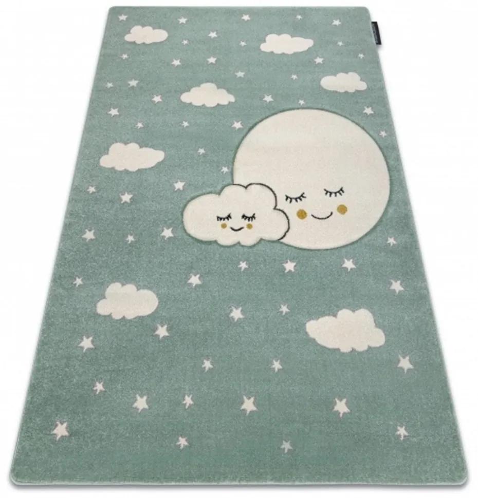 Dětský kusový koberec Měsíc mátový, Velikosti 80x150cm
