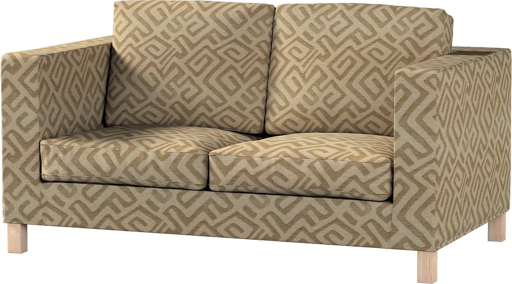Potah na pohovku IKEA Karlanda 2-místná, krátký barva béžová látka pletený vzor, vzorované