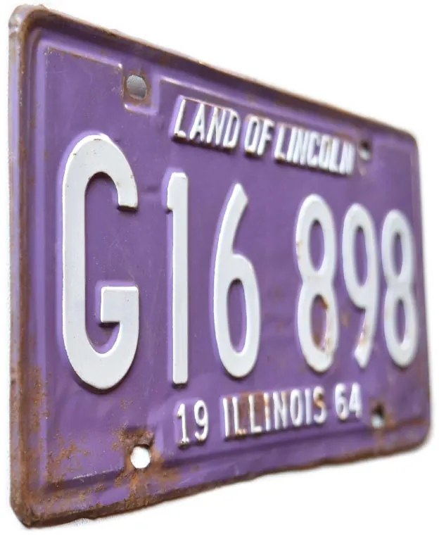 Americká SPZ Illinois 1963 Purple G16-898